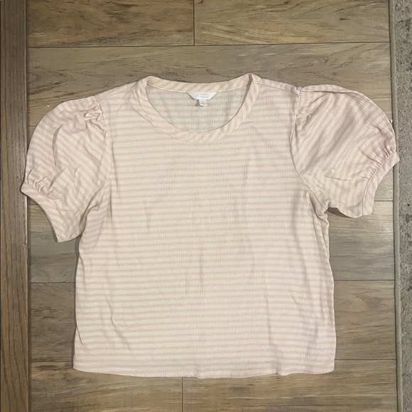 LC Lauren Conrad | Tops | Lc Lauren Conrad Blush And Cream Striped Top ...
